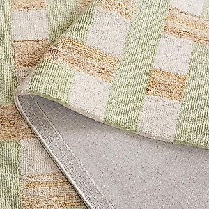 SAFAVIEH Genre Collection Runner Rug - 8' Runner, Green & Ivory, Mid-Century Modern Design, Ideal for High Traffic Areas in Hallway, Bathroom & Kitchen (GRE301Y-28)