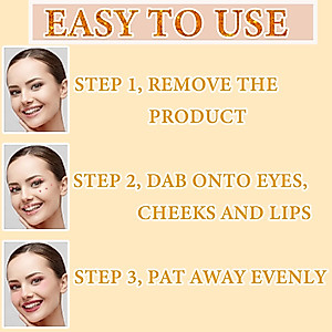 3 PCS Cream Contour Blush Stick,Long Lasting Waterproof Blush Stick for Cheeks&Lips Multipurpose Face Highlighting Concealing Cream,Shimmer Contour Stick Makeup for Women