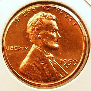 Uncirculated 1959-D Lincoln Cent - First Year Issue!