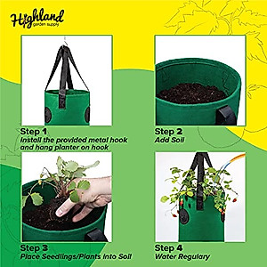 Hanging Strawberry Planter Outdoor Upside Down Tomato Planter Indoor Strawberry Hanging Grow Kit Tomatoes Vertical Design Hanging Tomato Planters Tomato Plant Hanger with Holes Hook Included