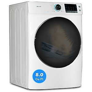 Smad 8.0 Cu.ft Electric Dryer, 27" Full Size Clothes Dryer Machine, 120V 240V Stackable Large Capacity Front Load Dryer For Apartment, Home, RV and Laundry