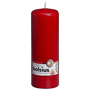 Bolsius Pillar Candle Large,"Red 70 mm Width"
