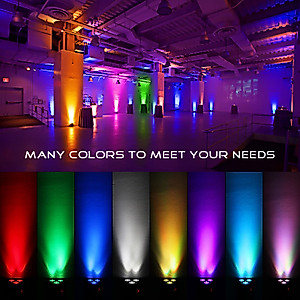 Wireless Rechargeable Stage Par Light - OPPSK RGBW 4 in 1 Battery Powered Stage Lights by Remote and DMX Control for Christmas DJ Live Show Wedding Party Event Church Stage Lighting