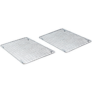 DecoBros 2 Pack 10x16 inches Cooling Rack Wire Steel Pan Grade, Chrome