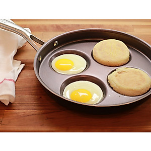 TECHEF - Eggcelente Pan, Swedish Pancake Pan, Plett Pan, Multi Egg Pan, 4-Cup Egg Frying Pan, Nonstick Egg Cooker Pan, Dishwasher Safe, Oven Safe, Stay Cool Handle, (Made in Korea) (Purple)