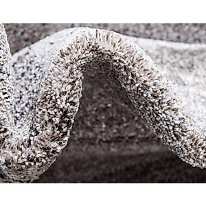 Unique Loom Del Mar Collection Area Rug - Abigail (2' 2" x 3' 1" Rectangle, Light Gray/ Black)