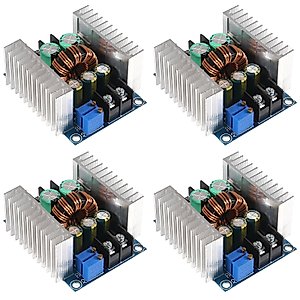 XIITIA 4pcs 20A 300W CC CV Step Down Module Adjustable DC 6-40V to 1.2-36V Voltage Regulator Buck Converter Constant Current Power Module Charging LED Drive with Short Circuit Protection