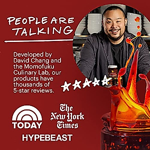 Momofuku Chili Crunch by David Chang, (5.3 Ounces), Chili Oil with Crunchy Garlic and Shallots, Spicy Chili Crisp