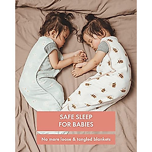 Nightingale Muslin Baby Sleeping Bags - Comfy Sleep Sack and Wearable Blanket for Newborn Babies & Toddlers - Safe & Soft Swaddle Cloth - Starry - 18-24M