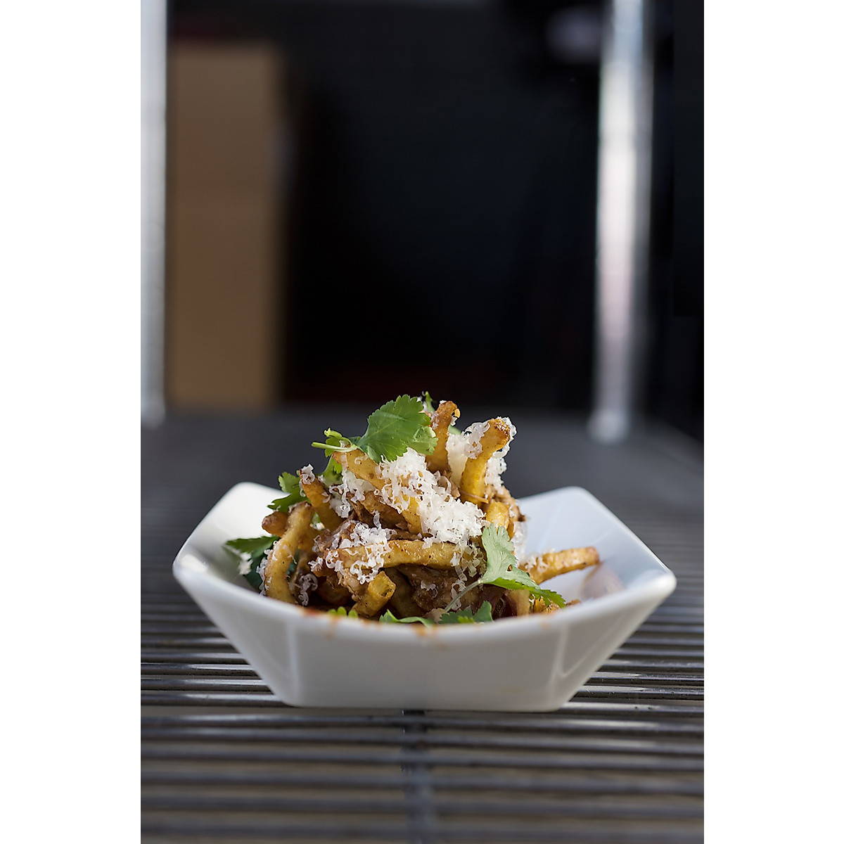 Fortessa Fortaluxe Food Truck Chic Large Serving Boat Plate, 8.5 x 6-Inch, Set of 4