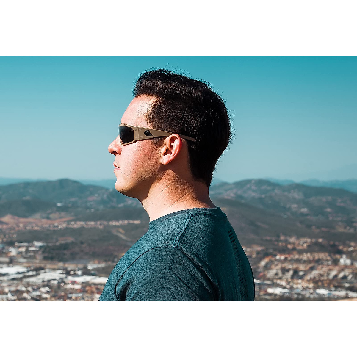 Gatorz Eyewear, Magnum Model, Aluminum Frame Sunglasses - Blackout Tactical Style/Smoked Polarized Lens