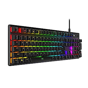HyperX Alloy Origins - Mechanical Gaming Keyboard - Software-Controlled Light & Macro Customization - Compact Form Factor - Linear Switch Red - RGB LED Backlit (Renewed)