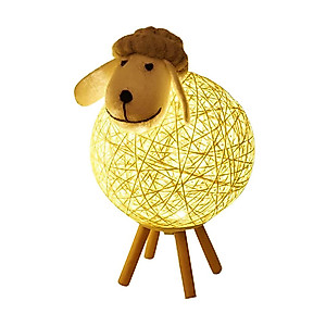 Novelty Lighting 1pc Sheep Night Light Battery Powered Night Light Sheep Shape Decorative Lamp for Indoor Decor Alpaca Night Light Home led Night Ligh Portable Bed