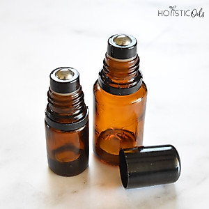 Roller Ball Inserts for 5ml 15ml Essential Oil Bottles – Tops Accessory to Turn Oils Bottle Into Instant Rollers - Fits doTERRA, Young Living, Plant Therapy - Leakproof, Metal, Reusable, 12 Pack