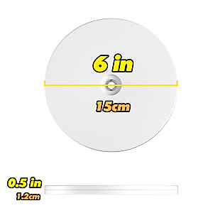 6 Inch & 12 Inch Lazy Susan Turntable Organizer - Heavy Duty Rotating Swivel Stand with Steel Ball Bearings for Cake, Kitchen Cabinets, Monitor, TV, Painting, Display