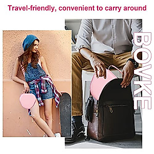 BOVKE Hard Carrying Case with Sleep Mode for Apple AirPods Max Wireless Over-Ear Headphones, AirPods Max Protective Portable Storage Bag with Mesh Pocket for Headphone Accessories, Pink