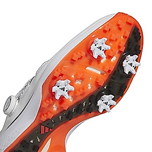 adidas Men's ZG23 BOA Golf Shoe, FTWR White/core Black/semi Solar red, 9.5 Wide