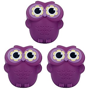 SOLUSTRE 3 Pcs Owl Gloves Microwave Oven Mitt Insulation Pads Mit BBQ Baking Gloves Cute Food Mitten Anti- Skid Silicone Pot Holders Oven Mitts Mini Pinch Purple