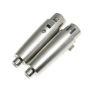 Maxmoral 2PCS XLR Female to RCA Female Jack Adapter XLR to RCA Converter Connector