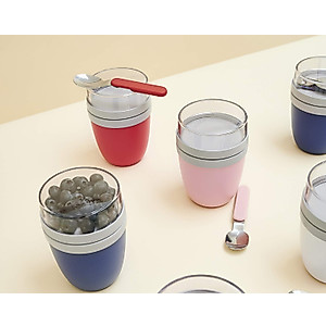 Mepal Ellipse Nordic Blue Foldable Spoon-Reusable-Cutlery for Travel-Ideal for Cereal Cups to Go-Dishwasher Safe, zzzz-s