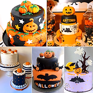 Halloween Molds Silicone for Hot Chocolate Bomb, 2 Pcs 9-Cavity Pumpkin Hot Cocoa Bomb Mold for Halloween Thanksgiving Fall Baking, Hot Chocolate Bombs, Cocoa Bomb, Cake, Jelly