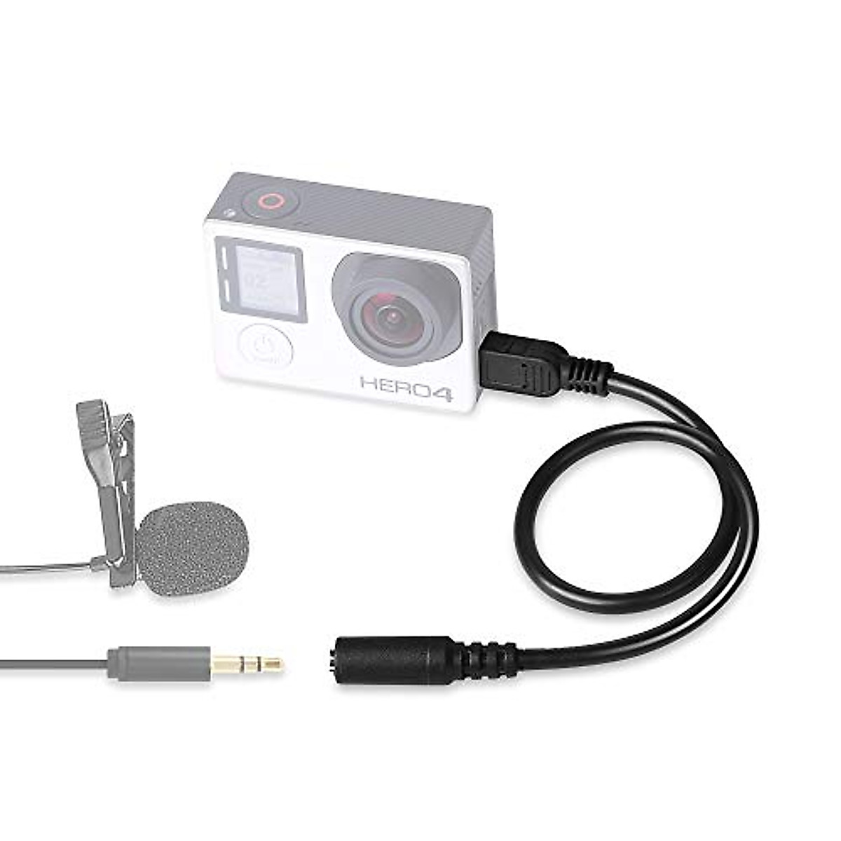 Onvian 3.5mm Female to 5 Pin Mini USB Male Microphone Adapter Cable