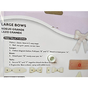 Anyana ribbon bowknot bow tie cutter set cookie impression mold plastic cutter fondant sugar paste cutter gum paste Modelling Tools for Cake Cupcake Toppers Decoration Pack of 3