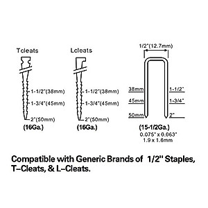 Freeman PFL618C Pneumatic 3-in-1 15.5-Gauge and 16-Gauge 2" Flooring Nailer and Stapler