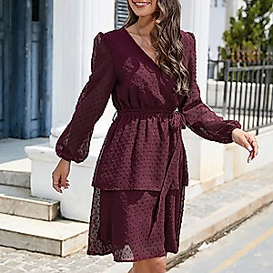 LKPJJFRG High Waist Smocked Flowy Tiered Mixi Dress Smocked Striped Flare Dress Tiered Flowy Sexy Tunic Long Dress