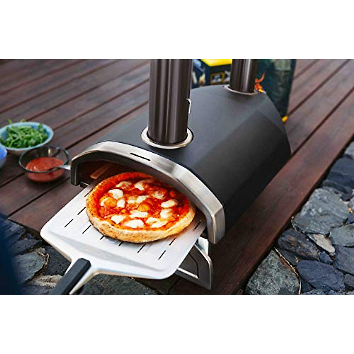 Ooni 12” Perforated Pizza Peel – Long Handle Perforated Aluminium Pizza Paddle – Lightweight Pizza Turning Peel – Ooni Outdoor Pizza Oven Accessories…