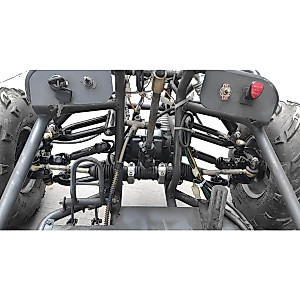 YC Yier Front Axle Kit 4 Wheel Drive Half Axle Assembly Shock Swingarm Tie Rod & 48V 1000W Differential Motor Controller Brake & Steering Wheel Shaft for Electric Go Kart ATV Quad Buggy Golf Cart