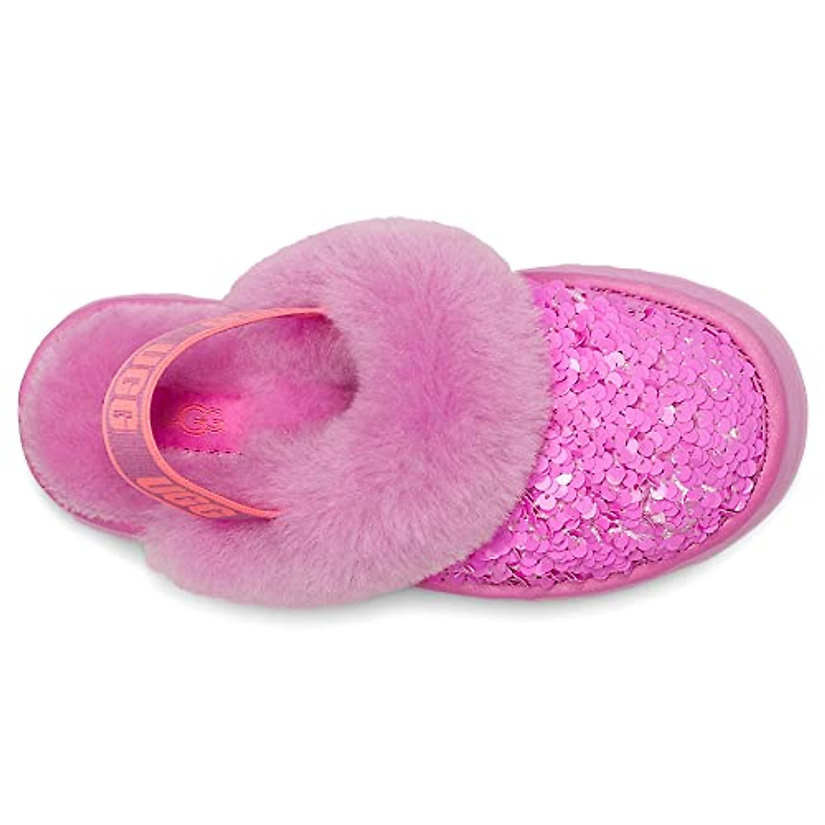 UGG Girls K FUNKETTE Chunky Sequin Slipper, ECHINACEA, 6 Big Kid