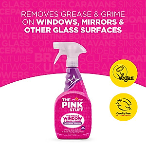 Stardrops - The Pink Stuff - The Miracle Multi-Purpose Spray, Window & Glass Cleaner, and Bathroom Foam Spray Bundle (1 Multi-Purpose Spray, 1 Window & Glass Cleaner, 1 Bathroom Foam Spray)
