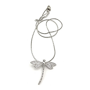 Smiling Wisdom - Happy Birthday Greeting Card Dragonfly Necklace Gift Set - Teen Women (Green Silver Dragonfly)