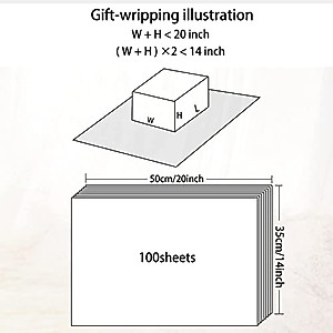 100 Sheets 20"X14" White Gift Wrapping Tissue Paper Bulk for gift bags,Weddings Birthday Showers Arts Craft Party Favor Decoration
