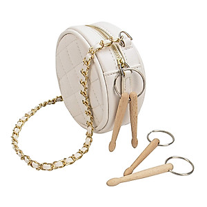 AUEAR, 4 Pieces Wood Drumstick Keychain Mini Wood Drumstick Keychain with One Stick and Two Sticks Drumstick Keychain for Drummer