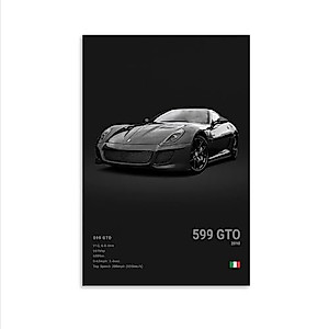 Car Poster Ferrari F40 Supercar Posters Racing Car Canvas Wall Art For Boy's Bedroom SuperCar Wall Decor Unframe-style 12x18inch(30x45cm)