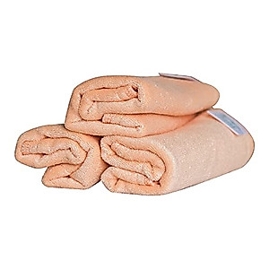 Invigor Sports Recovery and Post Surgery Orange Wash Cloths for Face and Body, Set of 3 Wash Cloth Double Sided Towels Made in USA