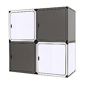 Wooden Cube Storage Organizer, 4-Cube Storage with Door, Sturdy and Durable Cube Bookshelf, Cube Shelf, with Anti-Toppling Device, Easy to Assemble, an Idea for Kitchen, Living Room, Bedroom