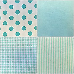 Mililanyo 8pcs 18 x 22inches (46x56cm) Cotton Fabric Green Pattern Pre-Cut Quilt Squares Fat Quarters Fabric Bundles for Sewing and Quilting