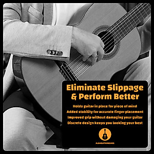 ALBA GUITAR GRASP – ANTI-SLIP BAND, Neoprene band, Non-slip, Size Large, Black…