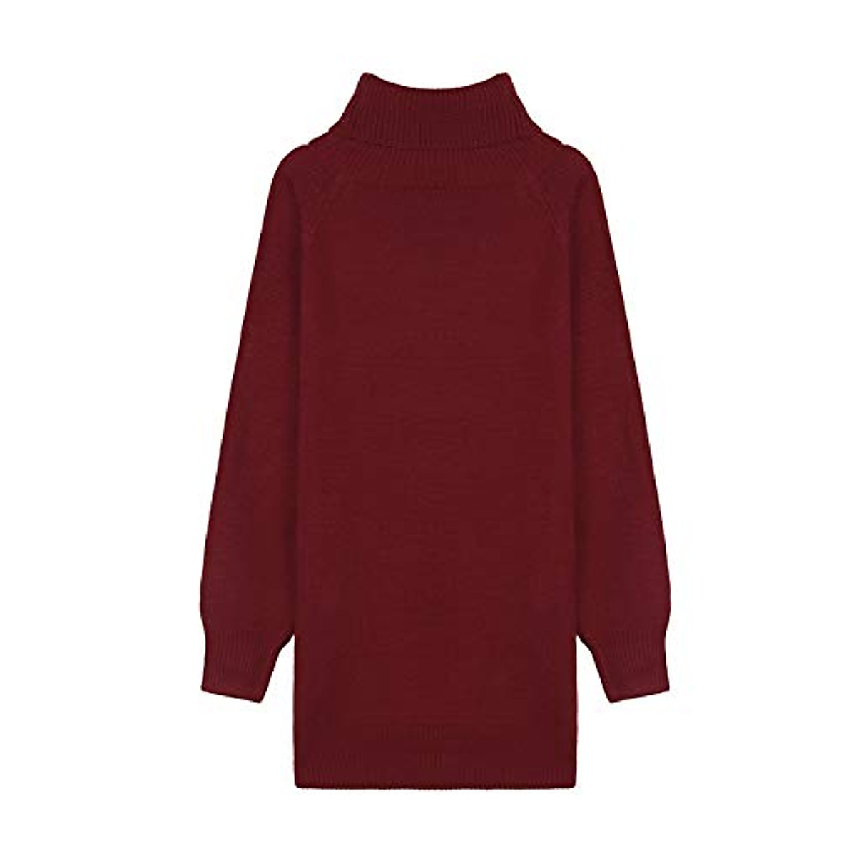 Pink Queen Women Oversize Turtleneck Santa Snowman Christmas Pullover Sweater Dress L Wine Red