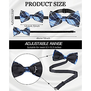 48 Pcs Bow Ties Bulk Elegant Pre Tied Bow Ties Formal Tuxedo Bowties Set with Adjustable Neck Band for Men Boys (Vivid Colors, Elegant Style)