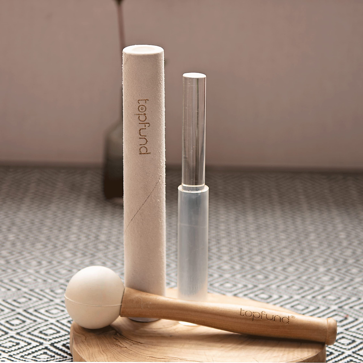 TOPFUND Handcrafted 440 Hz Green F Note Crystal Singing Bowl 10 inch for Heart Chakra with Heavy Duty Carrying Case and Suede Striker