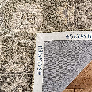 SAFAVIEH Anatolia Collection Accent Rug - 3' x 5', Grey & Dark Grey, Handmade Traditional Oriental Wool, Ideal for High Traffic Areas in Entryway, Living Room, Bedroom (AN585G)