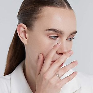 Puppy Paw Print Sterling Silver Ring Pet Lovers Animal Jewelry Love Dog Cat Ring Pet Loving Friend Families (with Gift Box) | Small Dainty Cute Pet Animal Jewelry for Women (9)