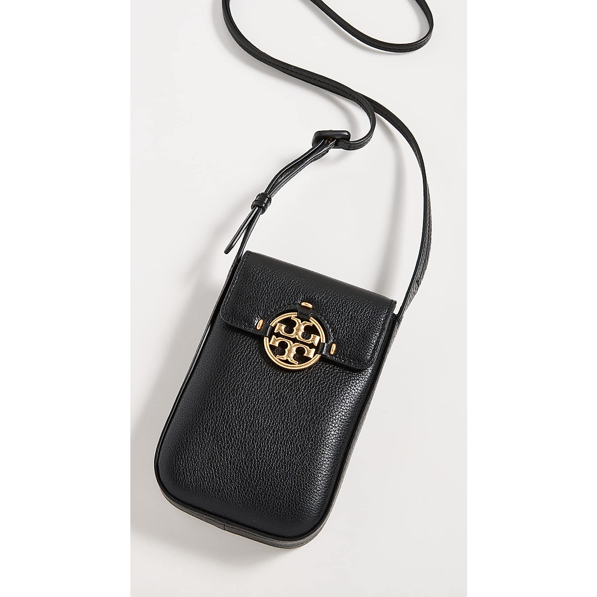 Tory Burch Women's Miller Phone Crossbody, Black, One Size