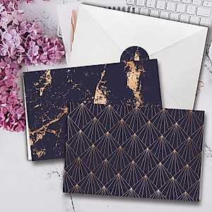 50-Pack Assorted Greeting Cards: 4x6’’ Blank Note Cards with Envelopes and Matching Stickers - Featuring 10 Unique Designs for Various Occasions Such as Thank You, Birthday, Business, and More