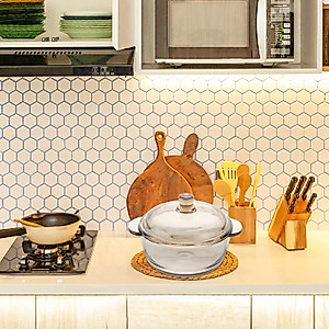 Angoily Soup Bowls Glass glass fruit bowl Saucepan with Lid - Glass Stovetop Safe Pot Pasta Noodle Bowls Soup Pot Pan for Kitchen Restaurant Light dessert bowl Brown appetizer bowls Ramen Bowl