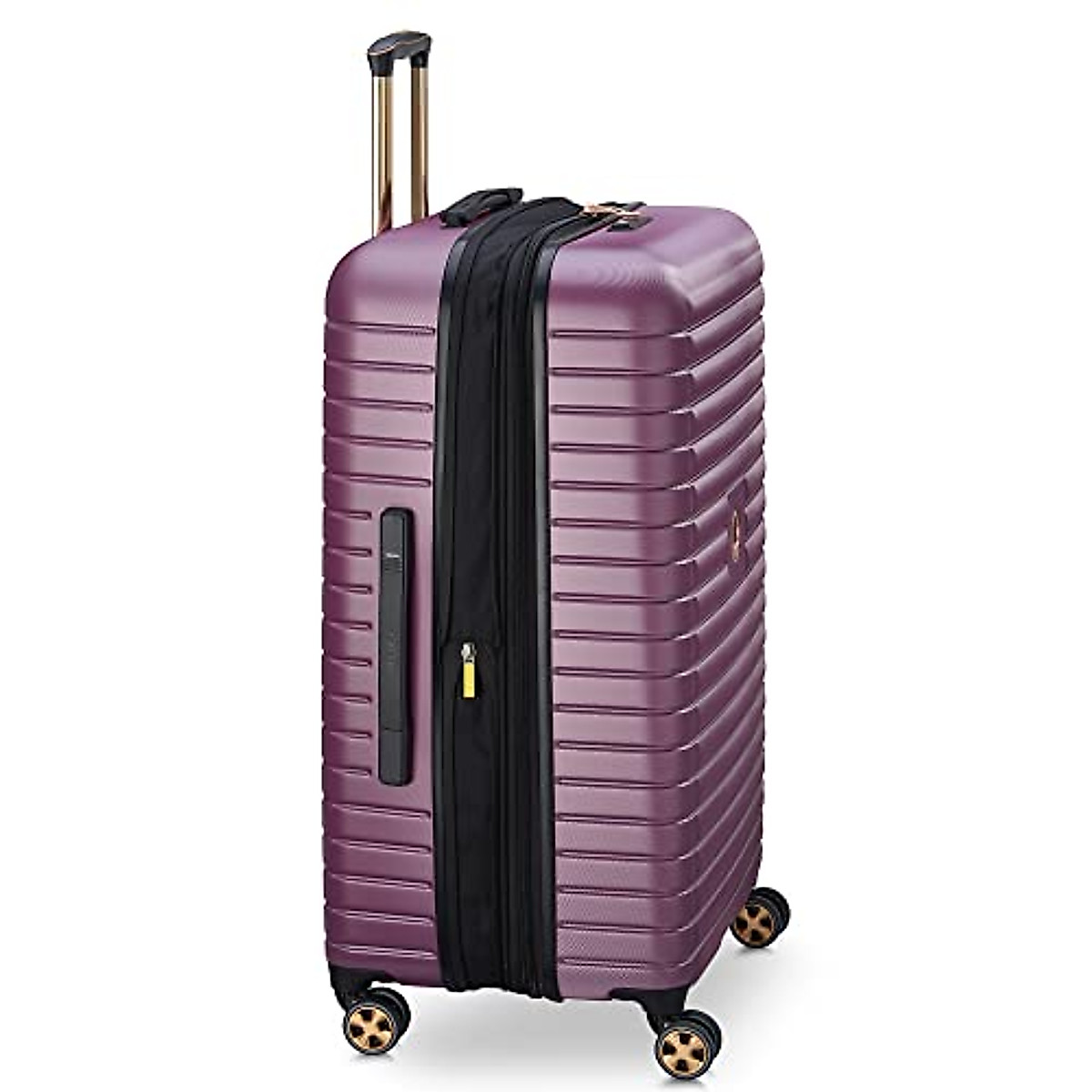 DELSEY Paris Cruise 3.0 Hardside Expandable Luggage with Spinner Wheels, Plum, Checked-Large 28 Inch